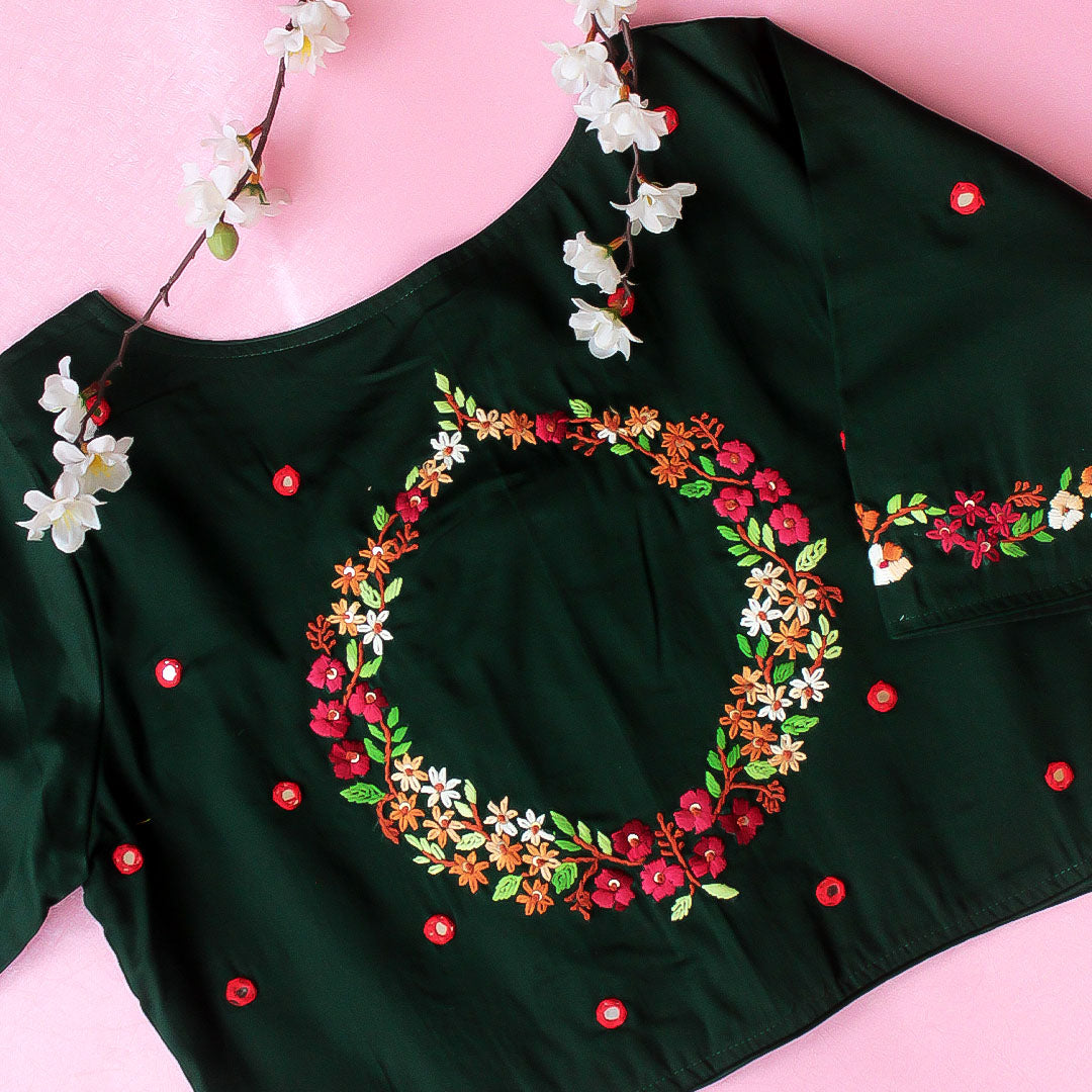 Bottle Green Noora Blouse – TIMELESS BASICS