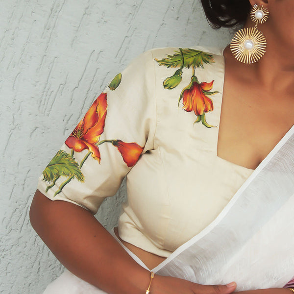 Poppy Hand Painted Blouse – TIMELESS BASICS